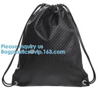 China Custom Drawstring Leather PU Backpack Bag 48x38cm for Promotional Gifts Shopping for sale