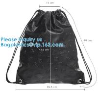 China Custom Drawstring Leather PU Backpack Bag 48x38cm for Promotional Gifts Shopping for sale