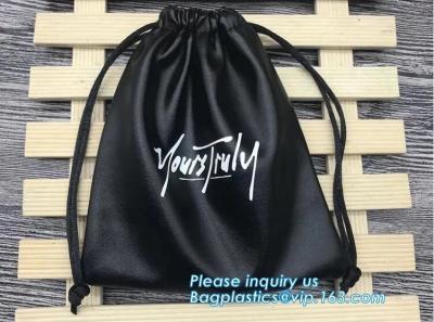 China Custom PU Leather Drawstring Gift Bag 21x39cm Promotional Cosmetic Pouch with Logo for sale