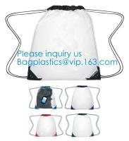 China Custom Clear PVC Drawstring Backpack Bag 35x45cm Waterproof Promotional Gift for sale