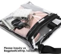 China Clear PVC Sling Bag 23x24x2.5cm with Adjustable Shoulder Strap Stadium Approved Tote for sale