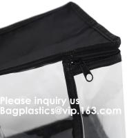 China Clear PVC Tote Bag 56x21x16cm Stadium Approved Double Stitched Handle Storage Bag for sale