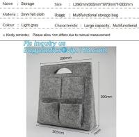 China Handmade Felt Shopping Bag with PU Handle Ladies Fashion Tote Bag 2mm Thick Gray OEM Custom for sale