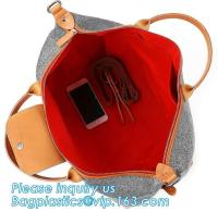 China Custom Felt Storage Basket Tote Bag 35x43x14cm Eco Friendly Durable Shopping Bag for sale