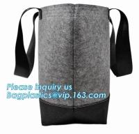 China Eco Friendly Grey Reusable Felt Grocery Shopping Handbag Tote Bag 30x25x8cm for sale