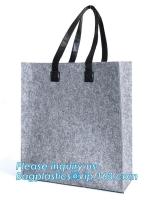 China Eco-Friendly 3mm Felt Shopping Tote Bag 30x25x8cm Custom Logo Reusable Handbag for sale