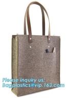 China Eco Polyester Felt Laptop Bag 15 Inch with Zipper Pocket Customizable Tote Handmade Fashion Women for sale