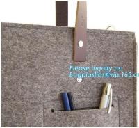 China Eco Polyester Felt Laptop Bag 15 Inch with Zipper Pocket Customizable Tote Handmade Fashion Women for sale