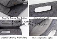 China Custom Eco-Friendly Felt Tote Bag 30x25x15cm with Long Handle for Shopping Daily Use for sale