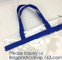 China Wholesale Clear PVC Vinyl Tote Bag 37x30x18 cm Custom Color Red Heart Transparent Beach Shopping Bag for sale