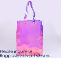 China Custom PVC Drawstring Backpack Bag 35x42cm Clear Transparent Promotional Tote with Hot Stamping Logo for sale