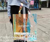 China Custom Clear PVC Drawstring Backpack Bag 35x45cm for Promotional Gifts for sale