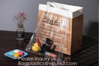 China Holographic PVC Transparent Waterproof Tote Shopping Bag 35.5x38x14 cm Custom Logo for sale