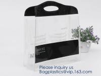 China Custom Clear Holographic PVC Shopping Tote Bag 35x38x14 cm Waterproof Reusable for sale