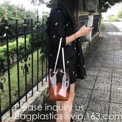 China Custom Clear PVC Drawstring Backpack Bag 34x43cm for Promotional Gifts and Shopping for sale