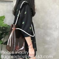 China Custom Clear PVC Drawstring Backpack Bag 34x43cm for Promotional Gifts and Shopping for sale