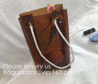 China Custom Clear PVC Drawstring Backpack Bag 34x43cm for Promotional Gifts and Shopping for sale