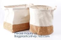 China Wholesale Eco-Friendly Corkwood Laundry Bag with Handle 180g PE Lining Custom Size for sale