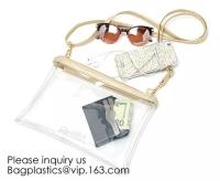 China Clear PVC Crossbody Bag Stadium Approved 9.7x7.5 Inch Snakeskin Fringe Clutch Handbag for sale