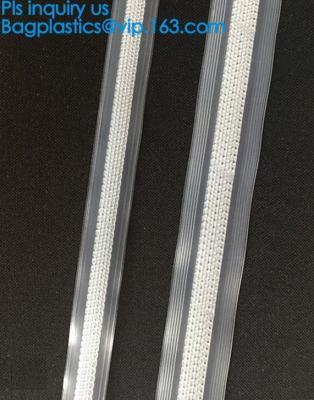 China Custom Plastic Zipper 12-13mm PE PP PVC EVA Flanged Zipper for Food Vacuum Bags for sale