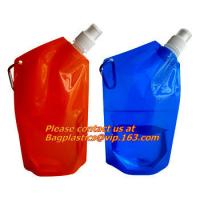 China Spouted Flexible Foldable Water Bag 500ml with Carabiner for Running and Outdoor Use for sale