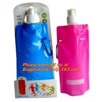 China Spouted Flexible Foldable Water Bag 500ml with Carabiner for Running and Outdoor Use for sale