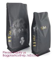 China Custom Printed Aluminum Foil Flat Bottom Pouch Bag with One Way Valve for Coffee Bean Snack Packaging for sale