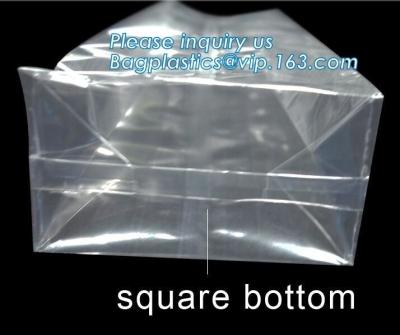 China Custom Transparent OPP Plastic Square Bottom Bags for Candy Packing 80x120mm for sale