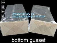China Factory Wholesale Side Gusset Clear Polybag BOPP Flat Bottom Bag 100 Micron Custom Size for sale