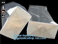 China Factory Wholesale Side Gusset Clear Polybag BOPP Flat Bottom Bag 100 Micron Custom Size for sale