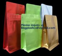 China Custom Square Bottom Stand Up Pouch with Zipper 500g 1kg Moisture Barrier Metalized Food Packaging Bag for sale