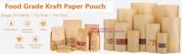 China Custom Printed Kraft Paper Flat Bottom Standup Pouch with Window 250g 500g Foil Lined Food Packaging Bags for sale