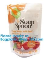 China Custom Stand Up Pouch with Zipper Food Grade 100-140 Micron BPA Free Soup Packaging Bag for sale