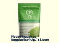 China Custom Aluminum Foil Stand Up Flat Pouch Bags with Zipper for Food Protein Packaging 9 Color Printing for sale