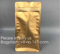 China Custom Stand Up Zipper Pouch 30-300 Micron Food Grade Aluminum Foil Packaging for sale