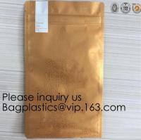 China Custom Metalized Stand Up Pouches with Resealable Zipper 100g to 1kg PET/AL/PE for sale