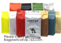 China Custom Printed Flat Bottom Coffee Bag 1kg with Degassing Valve and Zipper for sale
