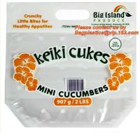 China Customizable Fruit Poly Bag with Air Holes and Zip Lock 0.03-0.06mm Thickness for sale