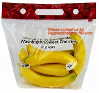 China Customizable Fruit Poly Bag with Air Holes and Zip Lock 0.03-0.06mm Thickness for sale