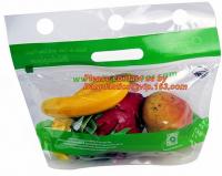 China Customizable Fruit Poly Bag with Air Holes and Zip Lock 0.03-0.06mm Thickness for sale