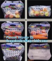 China Vented Coex Fruit Packaging Bags with Ziplock and Air Holes for Cherry Tomato 0.03-0.06mm for sale