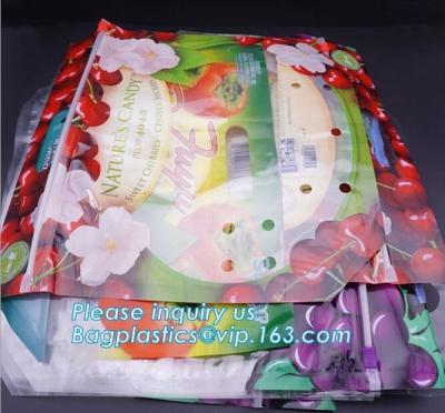 China Breathable Fruit Bags with Air Holes 0.03-0.06mm Thickness Customizable Plastic Produce Pouches for sale