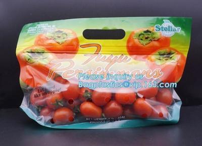 China Reclosable Fresh Fruit Packaging Bag with Air Holes 0.03-0.06mm Thickness Custom Size for sale