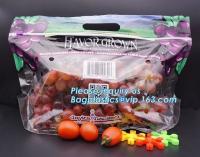 China Reclosable Fresh Fruit Packaging Bag with Air Holes 0.03-0.06mm Thickness Custom Size for sale
