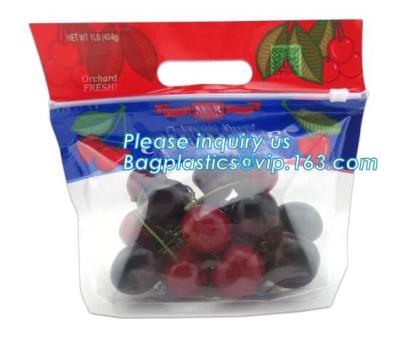 China Food Service Grape Packing Bag with Slider 0.03-0.06mm Plastic Fruit Bag for Vegetable Package for sale