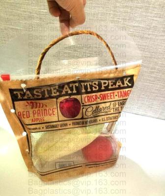 China Breathable OPP Cellophane Fresh Vegetable Packaging Bag with Reusable Zipper 0.03-0.06mm Thickness for sale