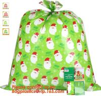 China Custom HDPE LDPE Plastic Gift Bag Christmas Luxury Shopping Bag 0.08mm Thickness for sale
