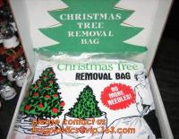 China Large Waterproof Christmas Tree Removal Gift Bag 10 Ft 44x36 Inch Plastic Storage Sack for sale