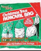 China Large Waterproof Christmas Tree Removal Gift Bag 10 Ft 44x36 Inch Plastic Storage Sack for sale