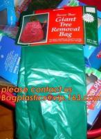 China Large Waterproof Christmas Tree Removal Gift Bag 10 Ft 44x36 Inch Plastic Storage Sack for sale